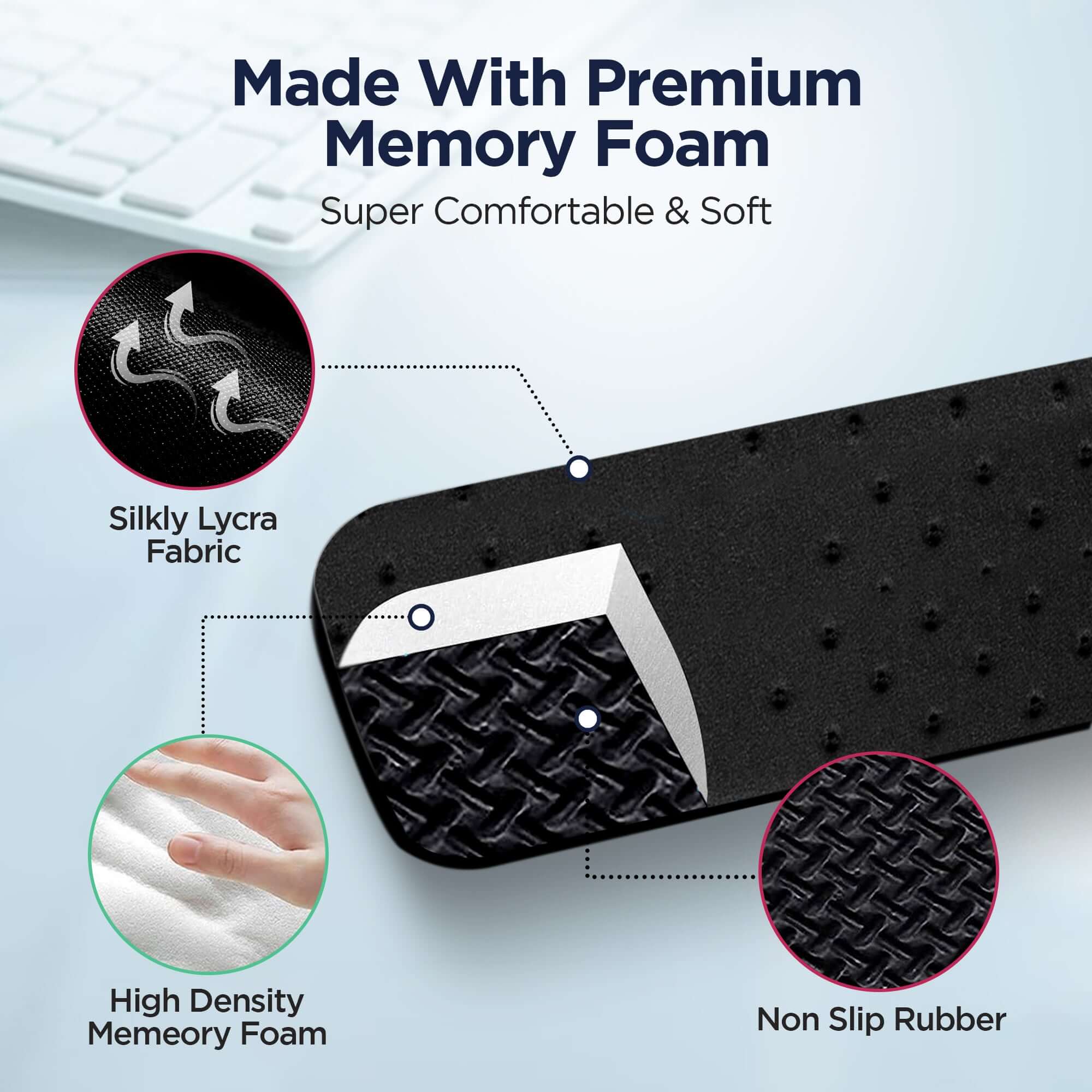 Desk Edge Cushion | L-Shaped Wrist Rest For Support – PostureUp